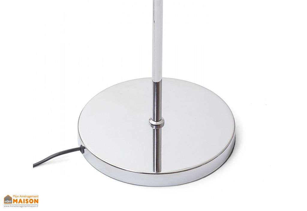 Lampadaire en Métal Pragma Noir et Chrome - Rendl