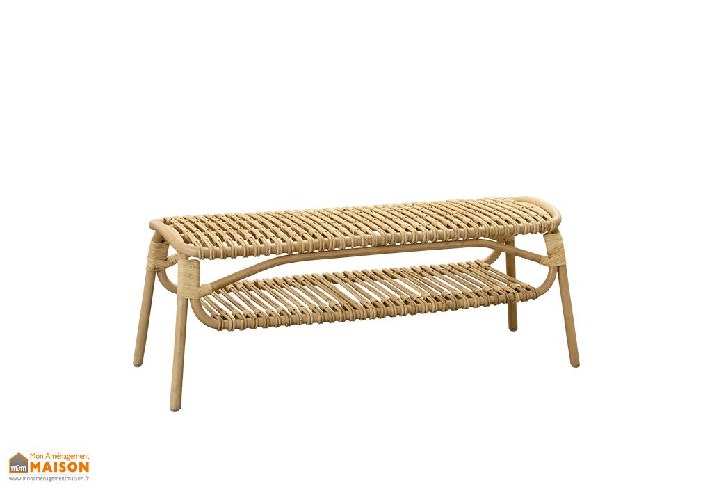 Banc d’intérieur en rotin avec espace de rangement - Machiya - Sika Design