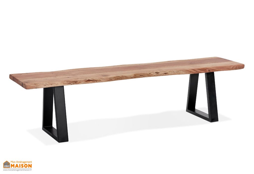Banc d’intérieur en bois naturel et métal – Mori Bench - Kokoon Design