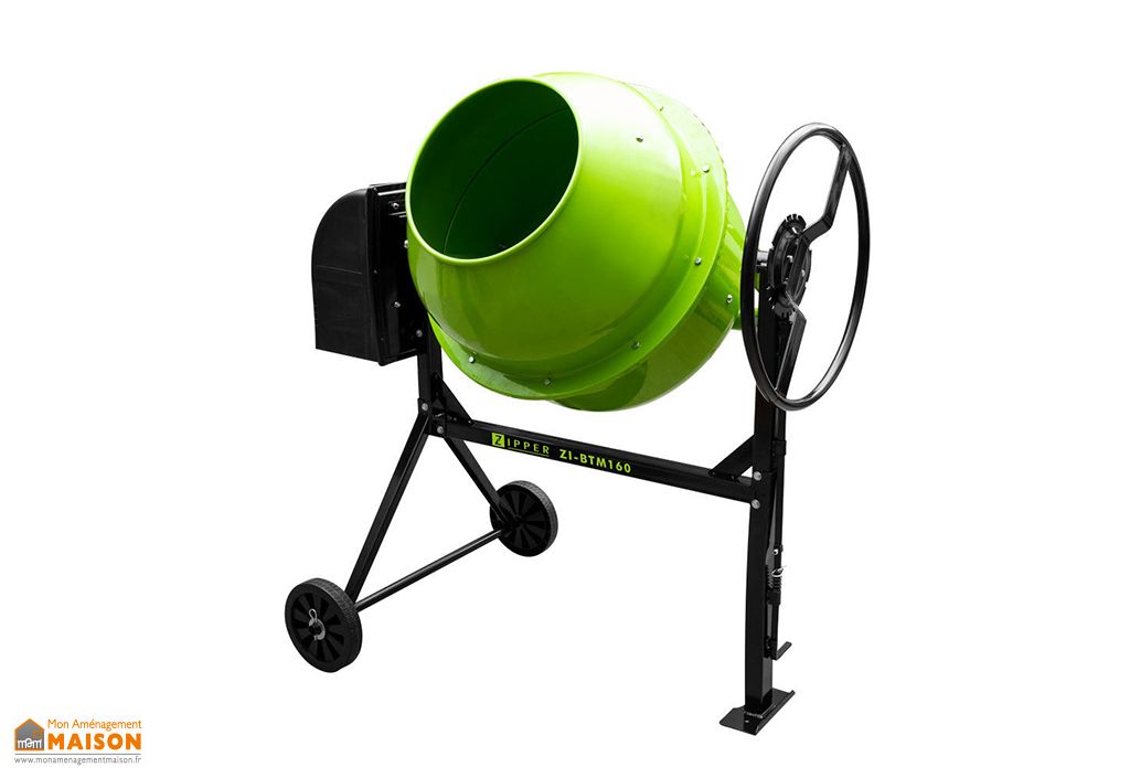 Bétonnière électrique 650 W – cuve 160 L - Zipper Maschinen