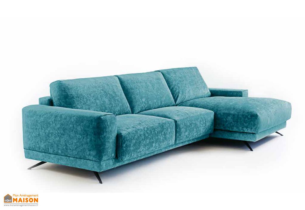 Canapé convertible 5 places + méridienne réversible Melilla – 190 x 107 ...