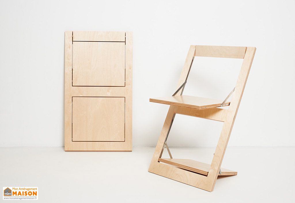 Chaise pliante design en bois Fläpps – 47 x 45 x 75 cm - Ambivalenz Fläpps