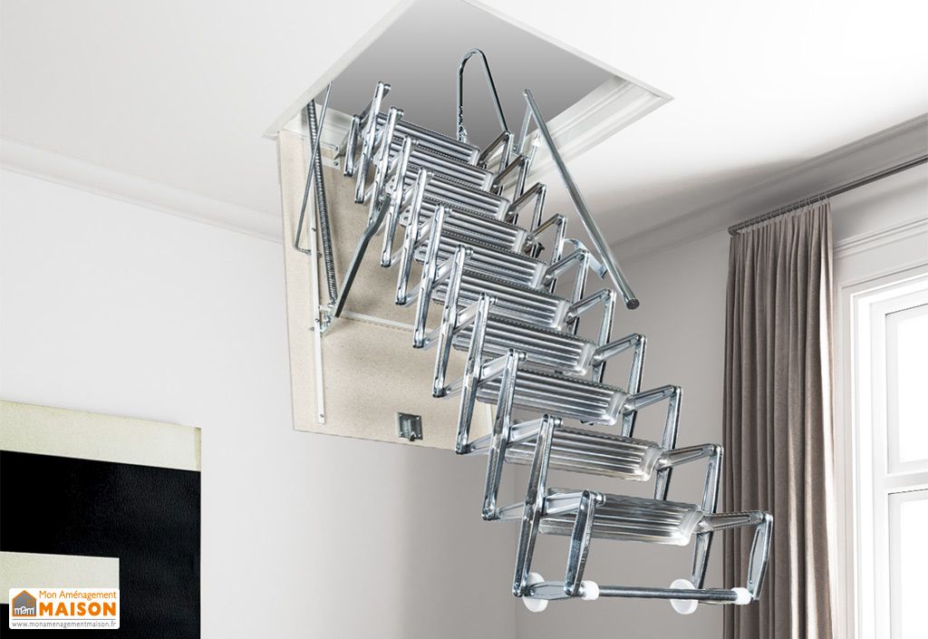 Escalier escamotable en acier galvanisé 276 à 300 cm – Aci Svezia ...