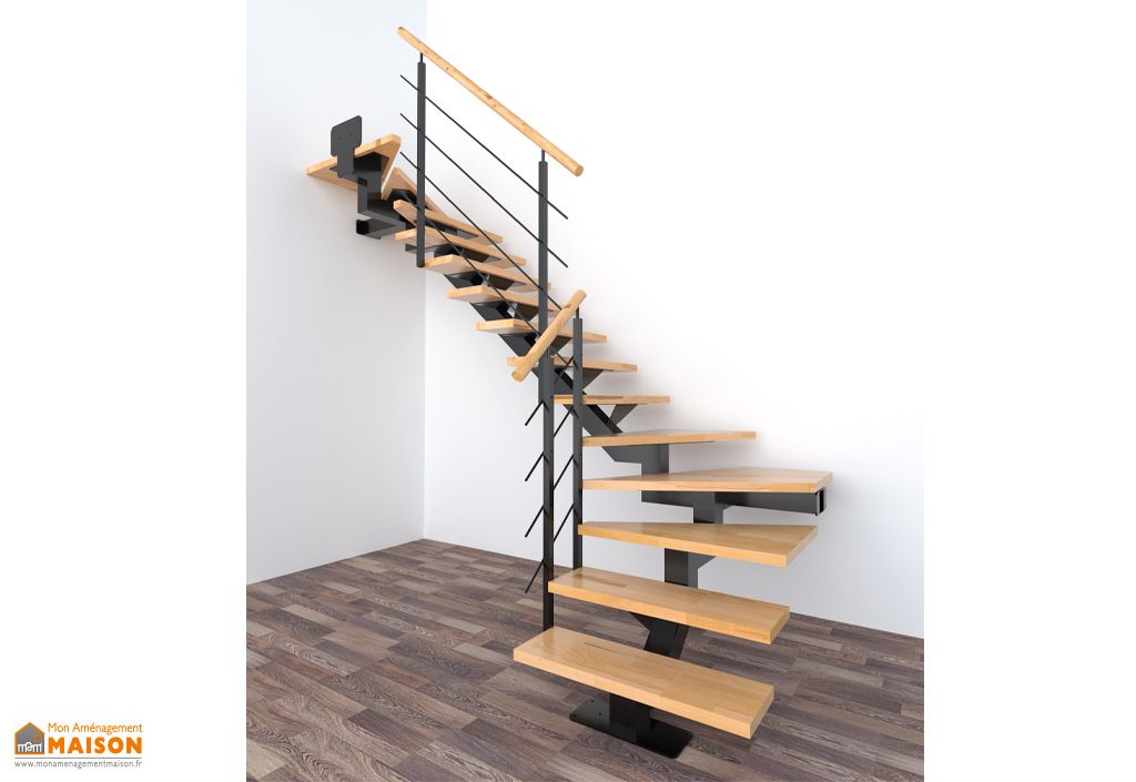 Limon central pour escalier quart tournant intermédiaire sur mesure ...