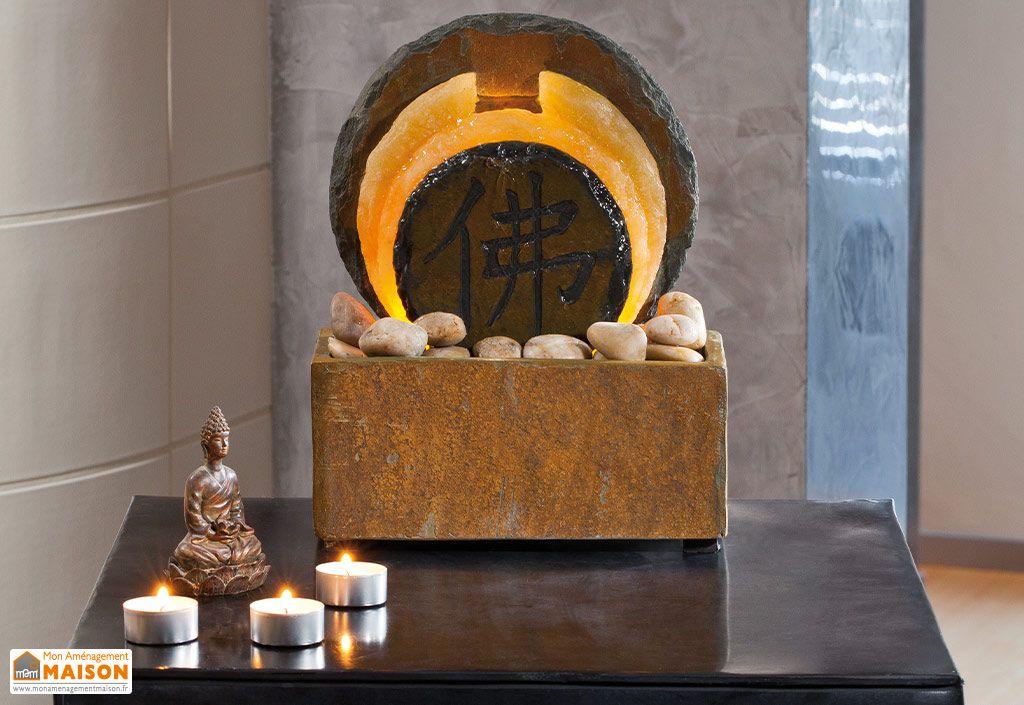 Fontaine à eau décorative d’intérieur zen Tian - 24 x 12x 30,5 cm - Seliger