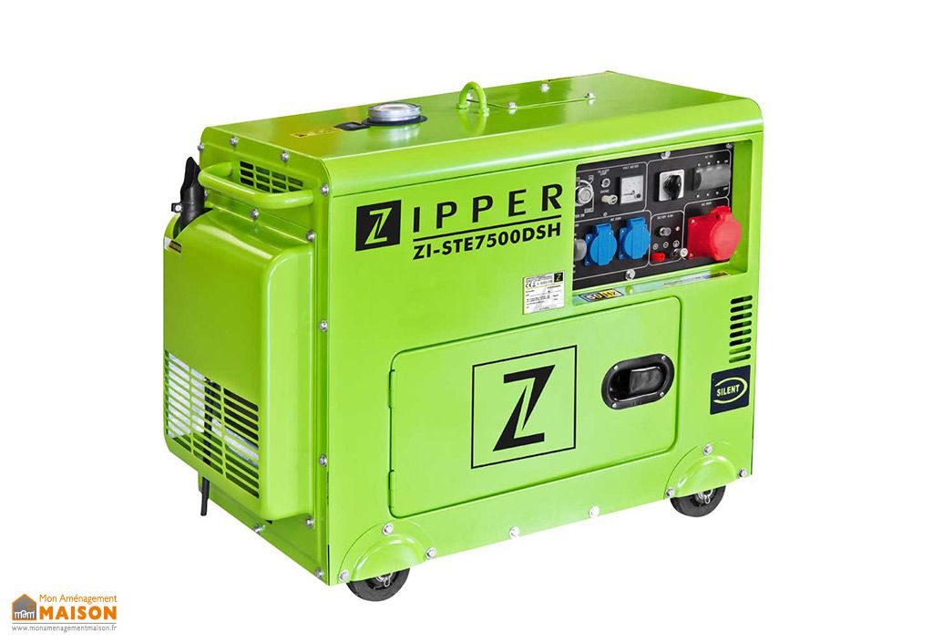 Groupe électrogène diesel silencieux 5000 W (230 V / 400 V) - Zipper ... Groupe électrogène diesel silencieux 5000 W (230 V / 400 V) - Zipper ...
