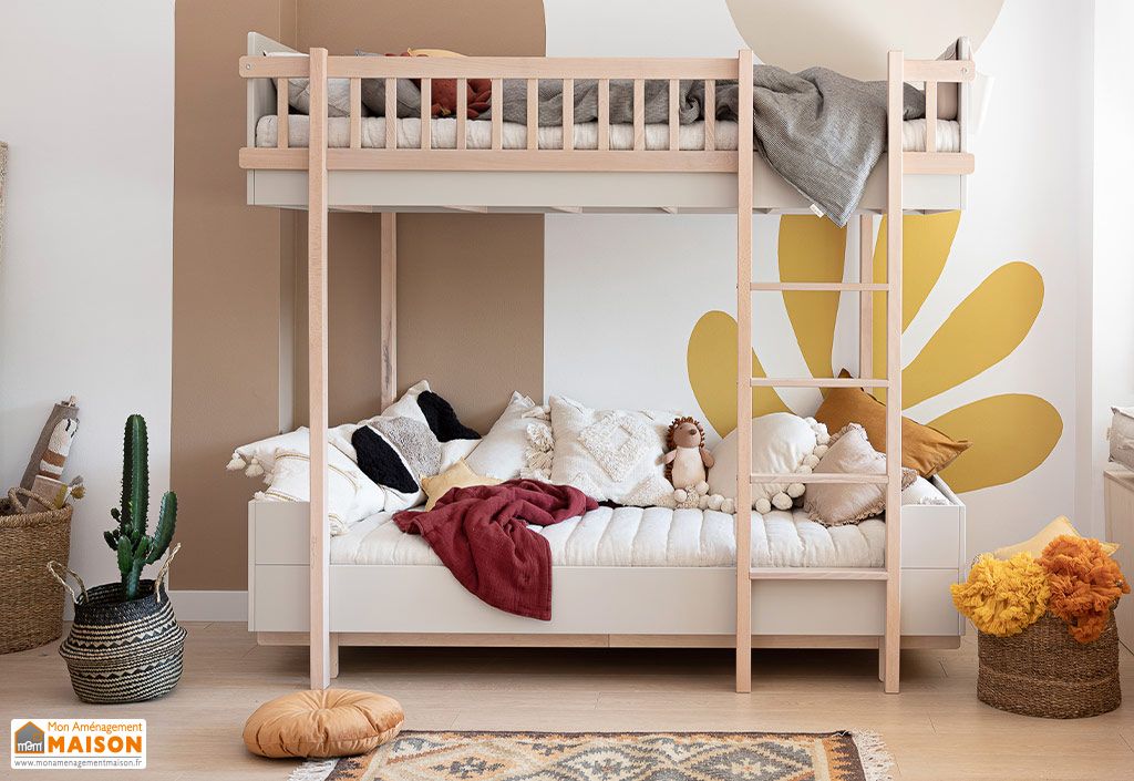 Lit superposé 2 places en bois pour enfants – Basic - Wood Luck Design