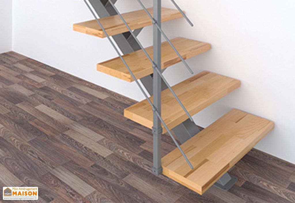 Marche en Bois Chêne du Jura pour Limon Central Ida, Elya, Jona ...