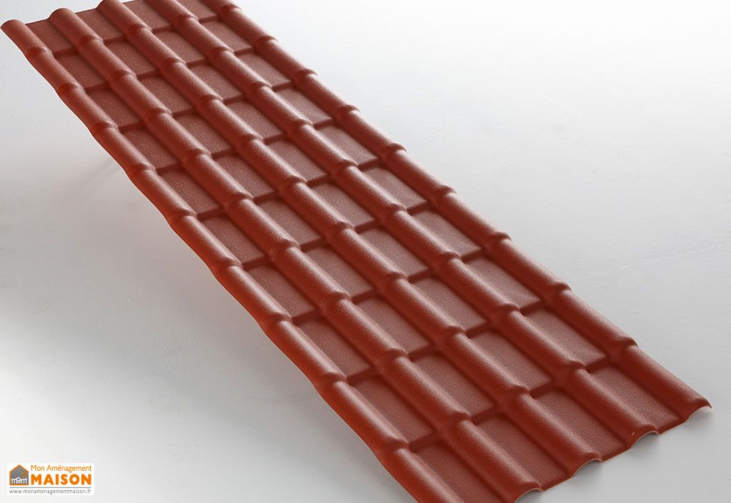 Plaque PVC Imitation Tuiles 218 x 74 cm (Pls coloris) - Dhaze