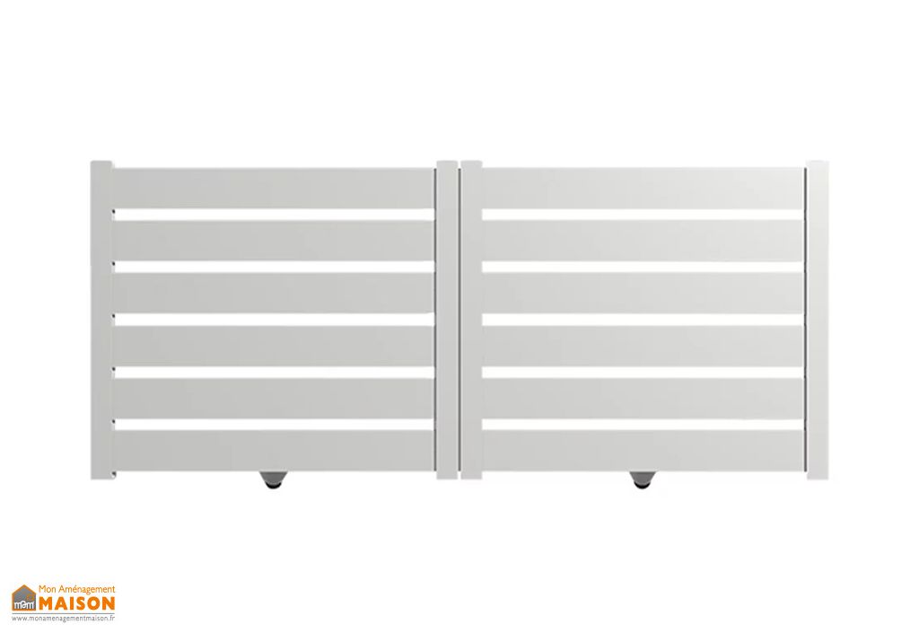 Portail coulissant aluminium 3m50 manuel - ajouré - Packit