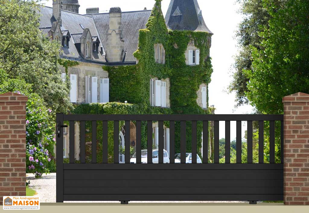 Portail en aluminium et portillon - Mon Aménagement Maison