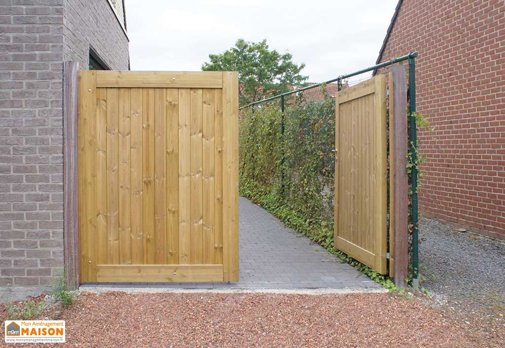 Portail Double Battant en Pin Autoclave Oxford – 300 x 180 cm - Gardival.