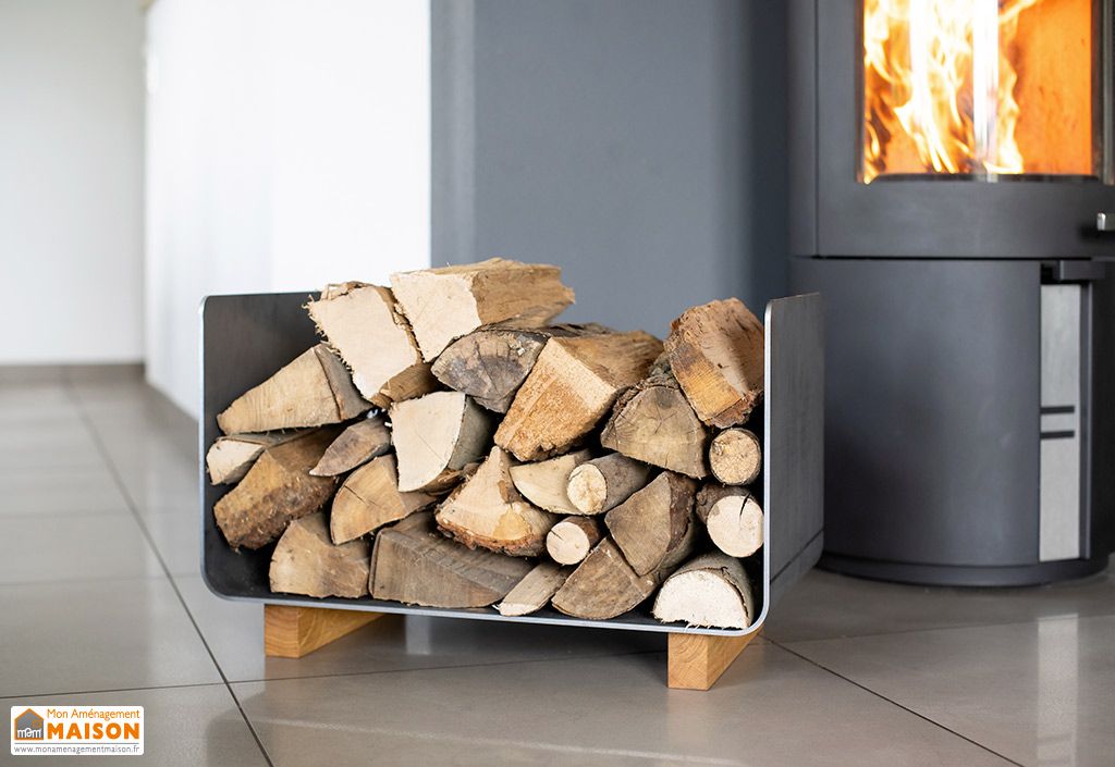 Porte-bûche d’intérieur en acier 5 mm Enjo - 62 x 34 x 39 cm - Westmann
